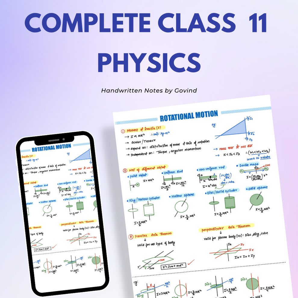 Complete Class 11 Physics Handwritten Notes – Govind NEET