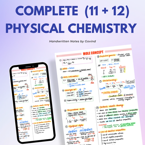 Complete Physical chemistry (11th + 12th) Notes – Govind NEET